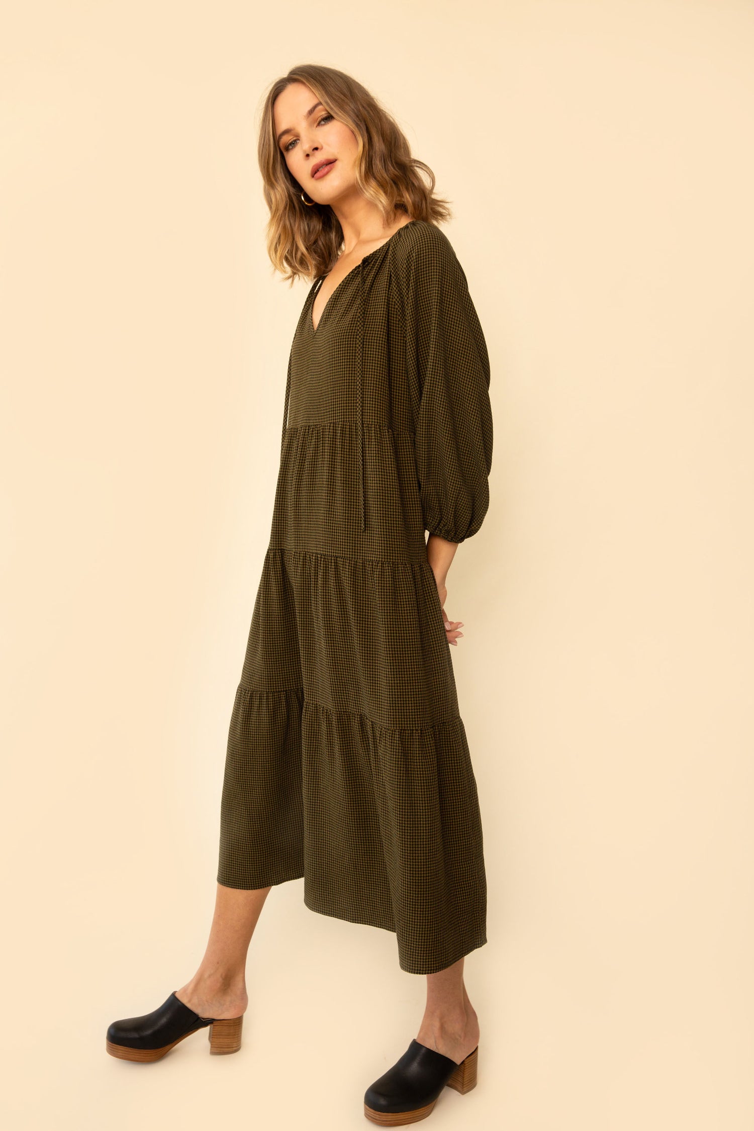 Mandy Dress in Hunter Gingham · Whimsy & Row ~ Sustainable Clothing ...